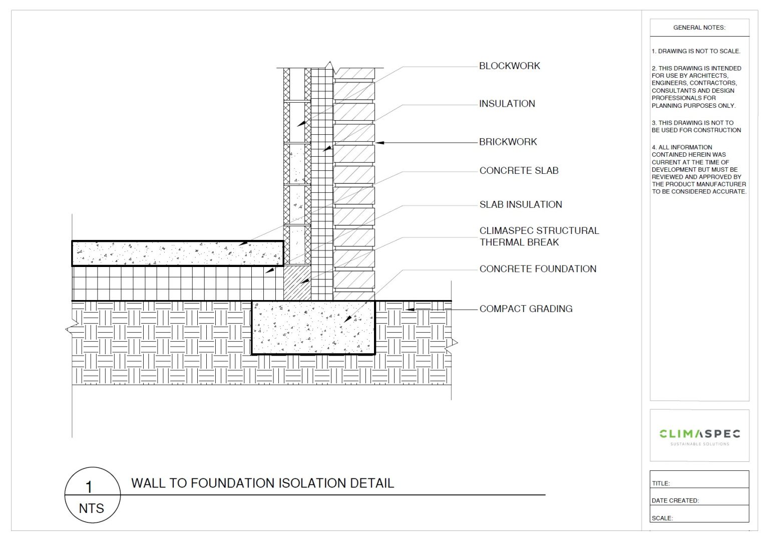 Foundation to Wall Thermal Bridging Solution - ClimaSpec
